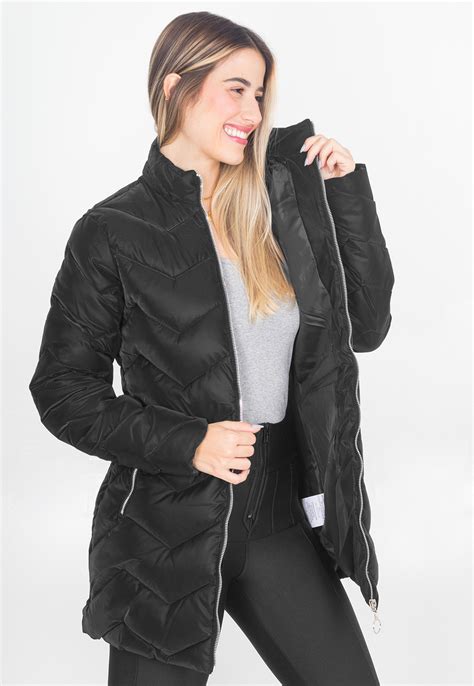 Jaqueta Parka Feminina Nylon Capuz Removível Bolsos Lisa