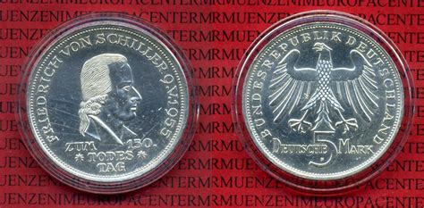 5 DM Gedenkmünze Silber Bundesrepublik Deutschland 5 DM 1955 150