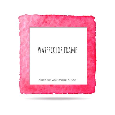 Moldura Rosa Vector Aquarela Vetor Premium