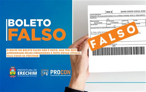 Prefeitura Municipal De Erechim Boleto Falso 4 Sinais Para