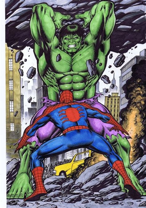 Spiderman Vs The Hulk By Joseph Mackie In Rob Shaldas Marvels Greatest Battles Comic Art