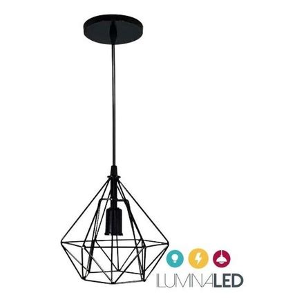 Pendente Luminária Lustre Aramado Diamante Shopee Brasil
