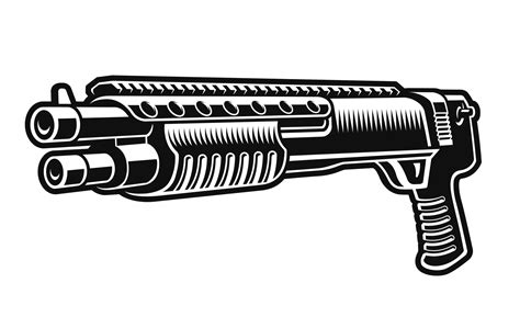 Shotgun Clipart Black And White