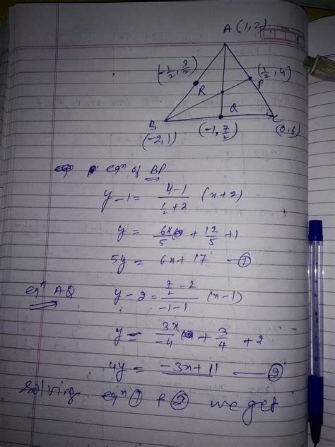 find the sum of the coordinates of the centroid of the triangle whose angular points are 3 5