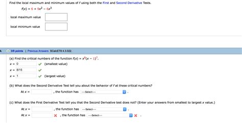 Solved Find The Local Maximum And Minimum Values Of F Using Chegg