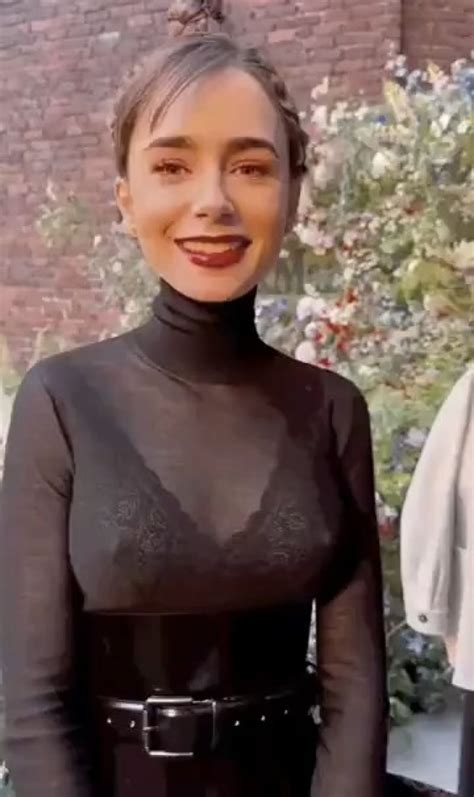 Lily Collins Big Tits Nipples Fappenist