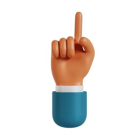 3d Hand Pointing Index Up Gesture 11577426 PNG