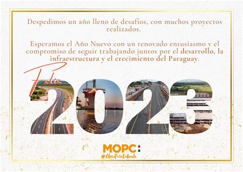 MOPC Paraguay on Twitter En este nuevo año que está por iniciar