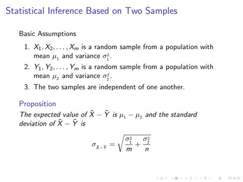 statistical inference based on two samples