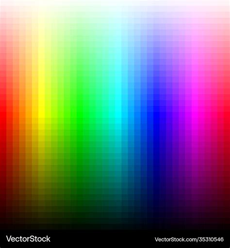 Color Spectrum Mosaic Palette Hue And Brightness Vector Image