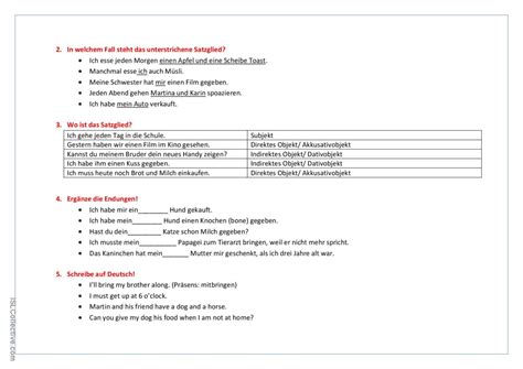 einfache Satzstruktu Deutsch DAF Arbeitsblätter pdf doc
