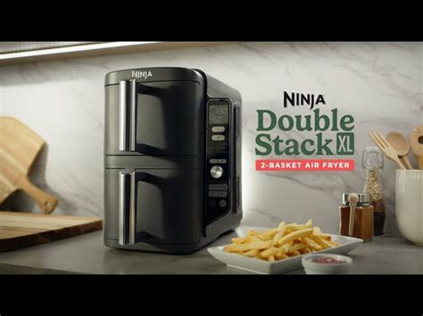 Ninja Double Stack XL Freidora De Aire Vertical Con 2 Cajones