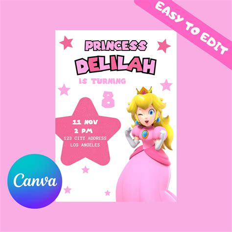 Modelo de invitación completa de Super Mario Bros Invito della