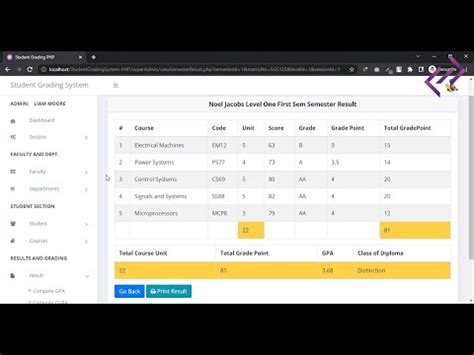 Student Grading System Project In PHP MySQL With Source Code