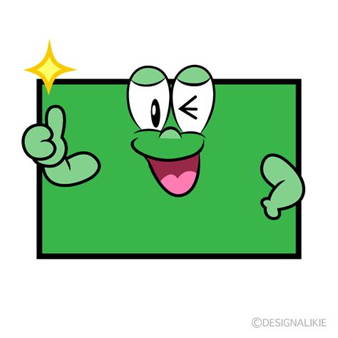 Free Thumbs Up Rectangle Cartoon Character Clipart Charatoon