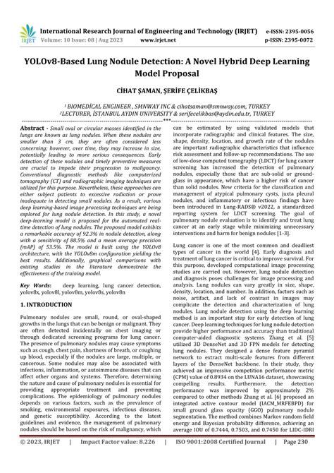 pdf yolov8 based lung nodule detection a novel hybrid deep learning model proposal