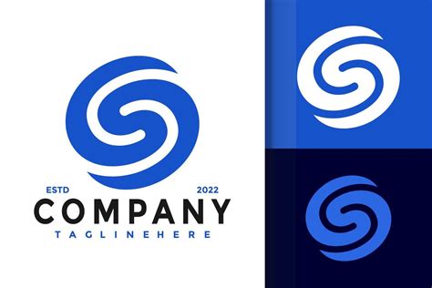 Letter S Spiral Modern Logo Design Vector Template Vector Art