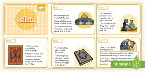 KS1 Islam Fact Cards Teacher Made Twinkl