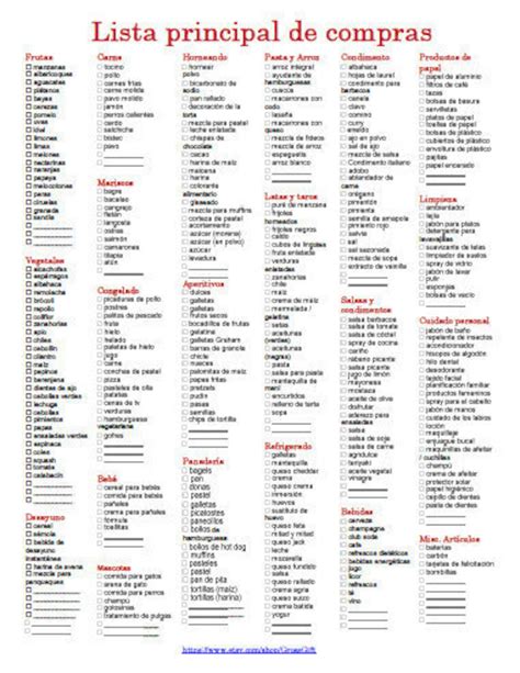 Lista Maestra De Compras En Pdf Imprimible Etsy