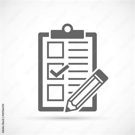 Checklist With Tick And Pencil Stock Vector Adobe Stock