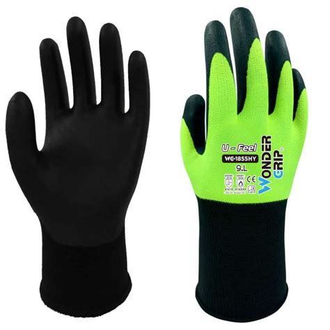 Wonder Grip WG 1855HY U FEEL Arbeitshandschuhe Neon Gelb Wonder Grip