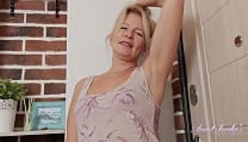 Auntjudys 55yo Big Bottom Auntie Diana In Stockings Pink Lingerie