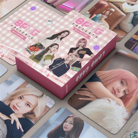55pcs Box BLACK PINK THE GAME Photocards JENNIE JISOO LISA ROSE Lomo