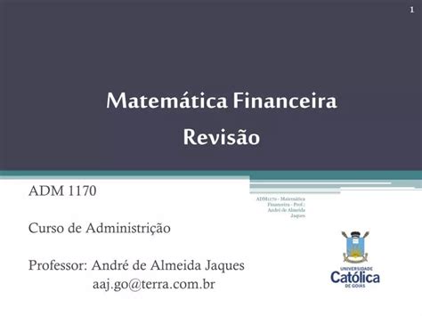 PPT Matemática Financeira Revisão PowerPoint Presentation free