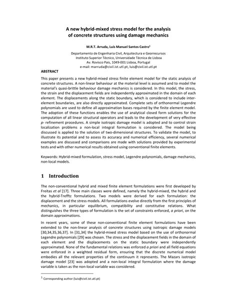 pdf static and dynamic physically non linear analysis of concrete structures using a hybrid