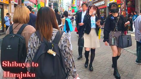 Shibuya To Harajuku Tokyo In Japan Walk Tour 74K4 2023 YouTube
