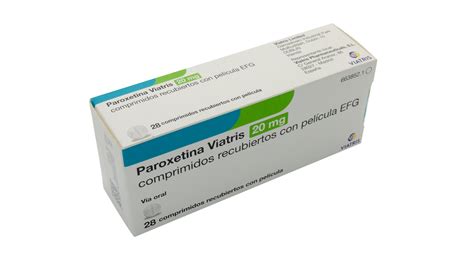 Paroxetina Viatris Efg 20 Mg 56 Comprimidos Recubiertos Farmacéuticos