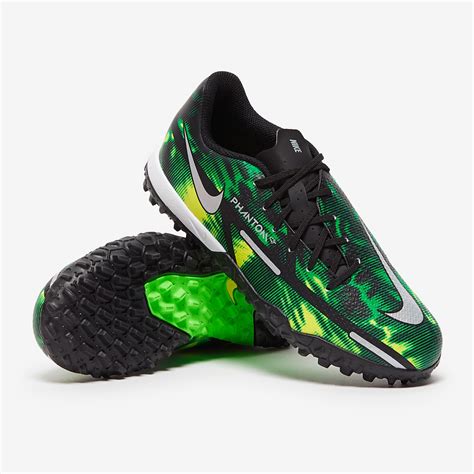 Nike Phantom GT II Academy TF para niños Negro Metallic Platino Verde