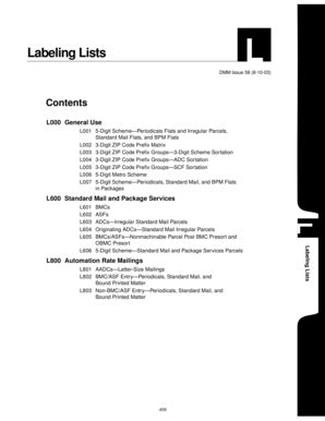 Fillable Online Pe Usps DMM L Labeling Lists Contents Pe Usps Fax