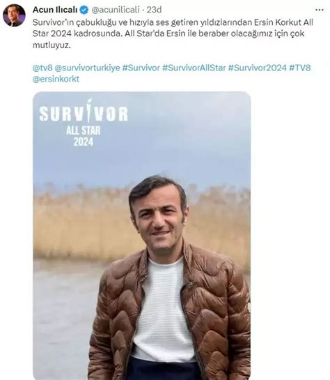 Acun Ilıcalı Survivor 2024 ün yeni yarışmacısını duyurdu