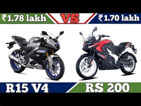 2021 Yamaha R15 V4 Vs Bajaj Pulsar RS 200 कन स ल Full Comparison