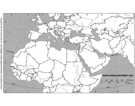 Political Map Of North Africa Southwest Asia And Central Asia