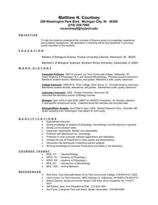 Chicago Resume Pdf