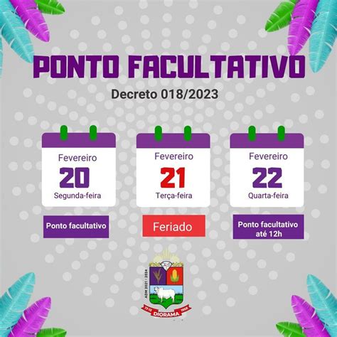 Ponto Facultativo Prefeitura Municipal De Diorama