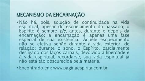 DA ENCARNAÇÃO DOS ESPÍRITOS ppt carregar
