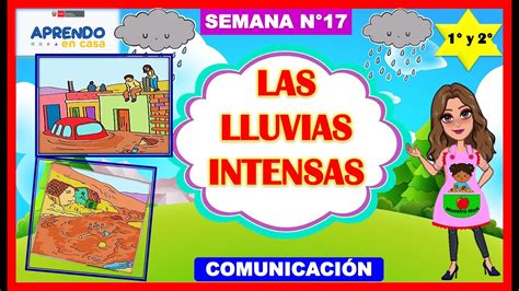LAS LLUVIAS INTENSAS APRENDO EN CASA 1 Y 2 COMUNICACIÓN 16 DE