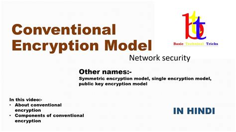 conventional encryption model in network security youtube