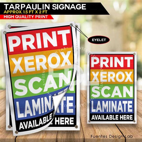 2pcs PRINT XEROX SCAN Tarpaulin Signage PRINT XEROX SCAN Signage