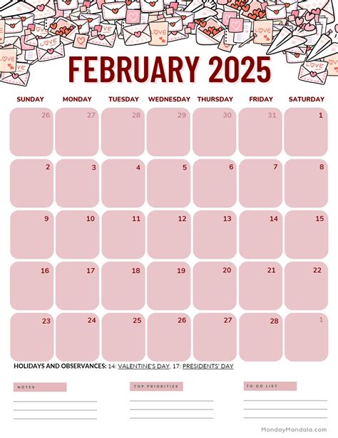 February Calendar Free Pdf Printables