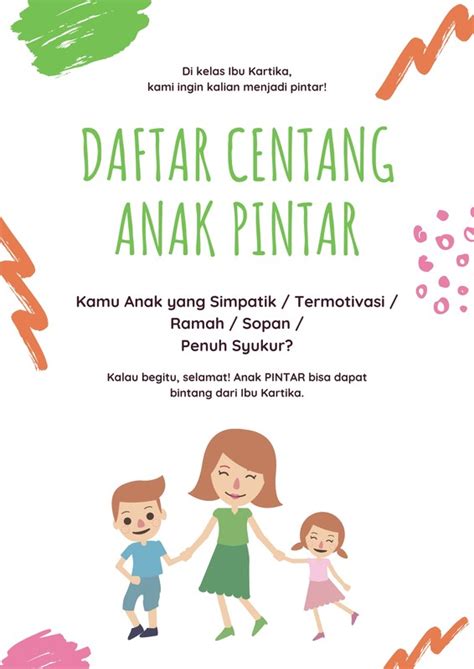 Halaman Gratis Contoh Poster Ruang Kelas Keren Canva
