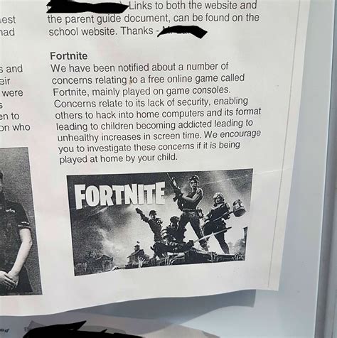 School Worried About Fortnite Warns Parents About The Dangers Of The