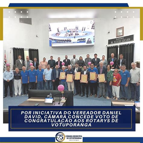Câmara Municipal concede voto de congratulação aos Rotarys de
