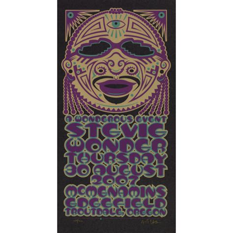 Stevie Wonder Concert Poster By Gary Houston Poster Cabaret
