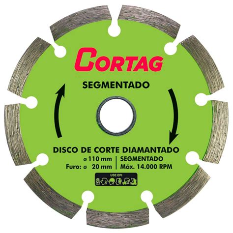 Disco De Corte Diamantado Segmentado 110 Mm CORTAG 60973