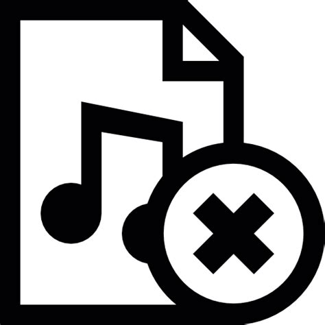 Muziek Document Verwijderen Pictogram In Picol 1 Icons