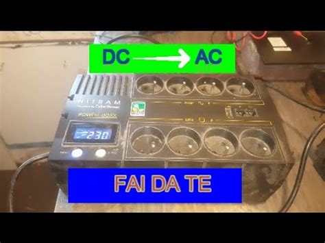 INVERTER X PANNELLO SOLARE Fai Da Te Da 12V DC A 220V AC Da Vecchio